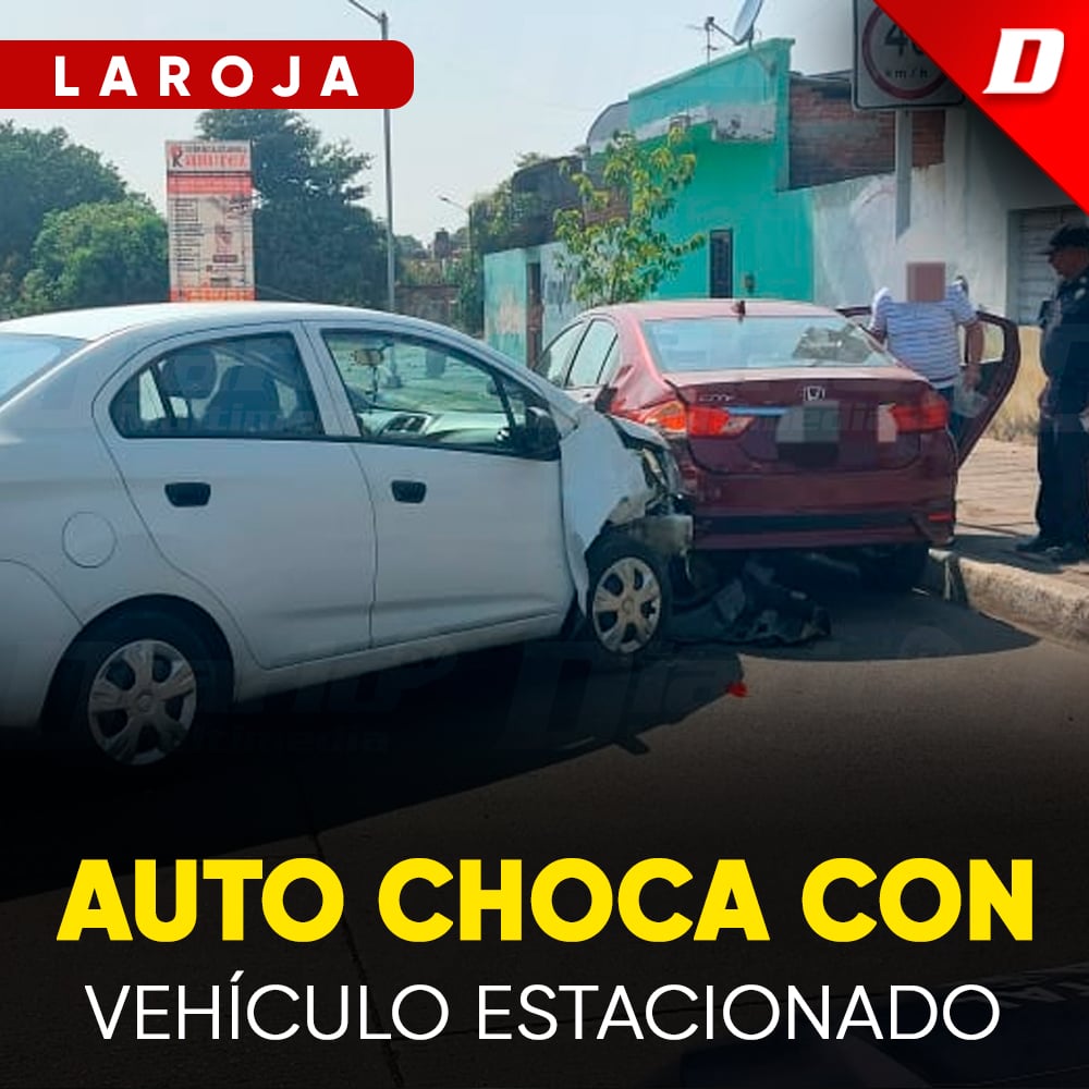 Auto choca con vehículo estacionado - Diario de Chiapas