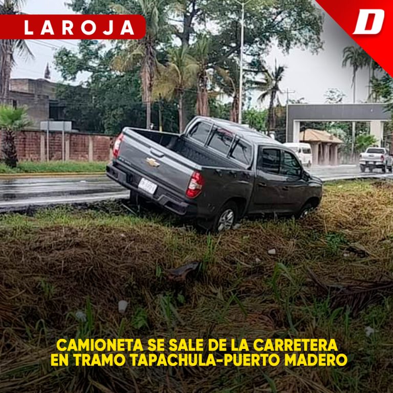 Camioneta se sale de la carretera en tramo Tapachula-Puerto madero ...