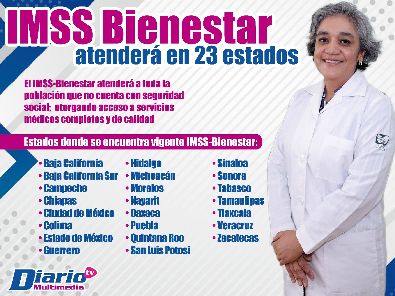 IMSS Bienestar atenderá en 23 estados - Diario de Chiapas