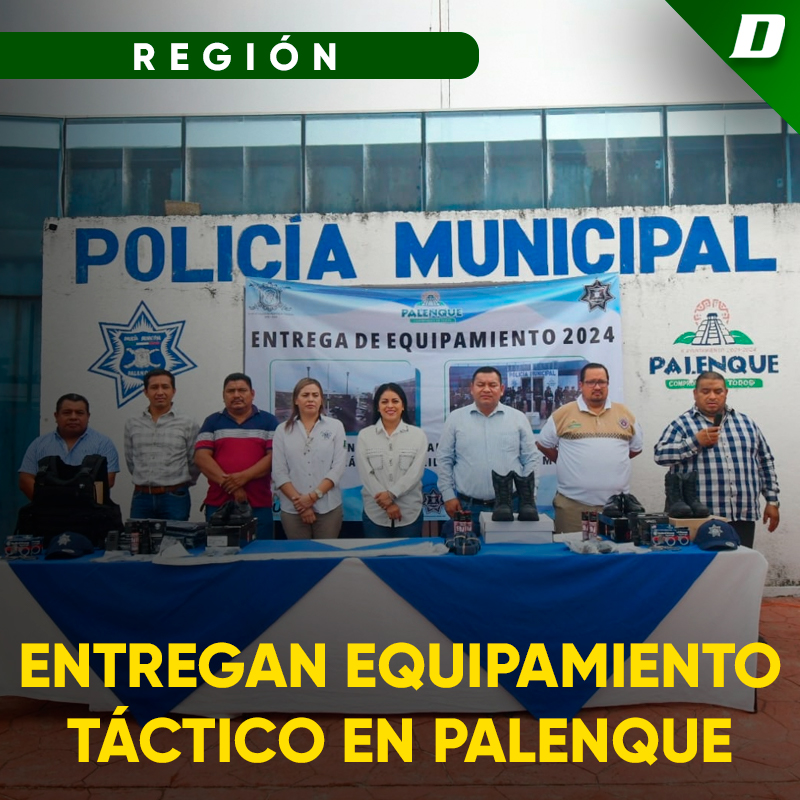 Entregan equipamiento táctico en Palenque - Diario de Chiapas