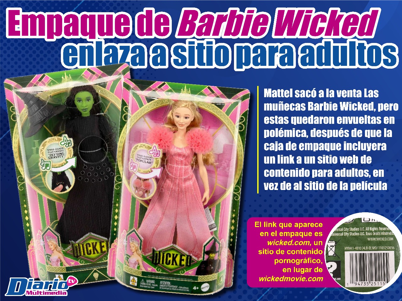 😰🔞 😡 #ENTÉRATE | Empaque de Barbie Wicked enlaza a sitio para adultos ...