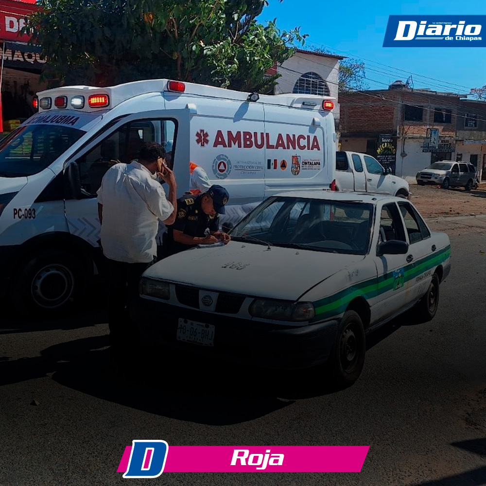Taxista turulo provoca accidente - Diario de Chiapas