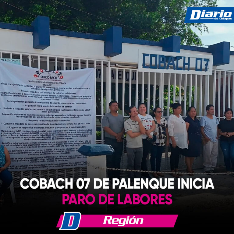 Cobach 07 de Palenque inicia paro de labores - Diario de Chiapas