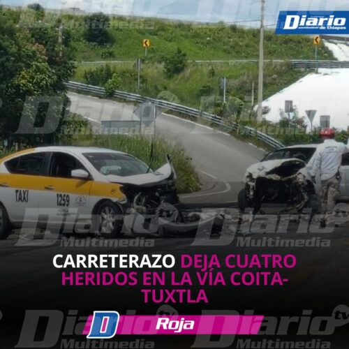 Carreterazo deja cuatro heridos en la vía Coita- Tuxtla - Diario de Chiapas