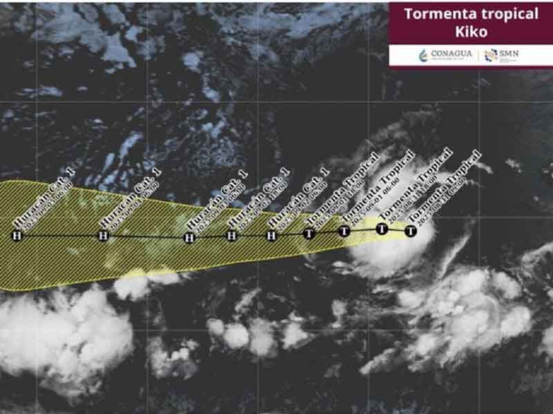 Tormenta tropical Kiko se forma en el Pacífico; esta es su trayectoria - Diario de Chiapas