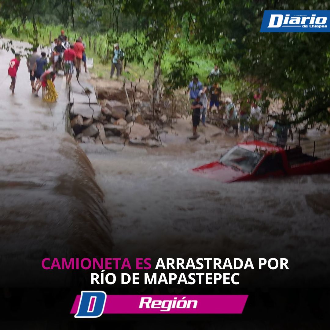Camioneta es arrastrada por río de Mapastepec - Diario de Chiapas