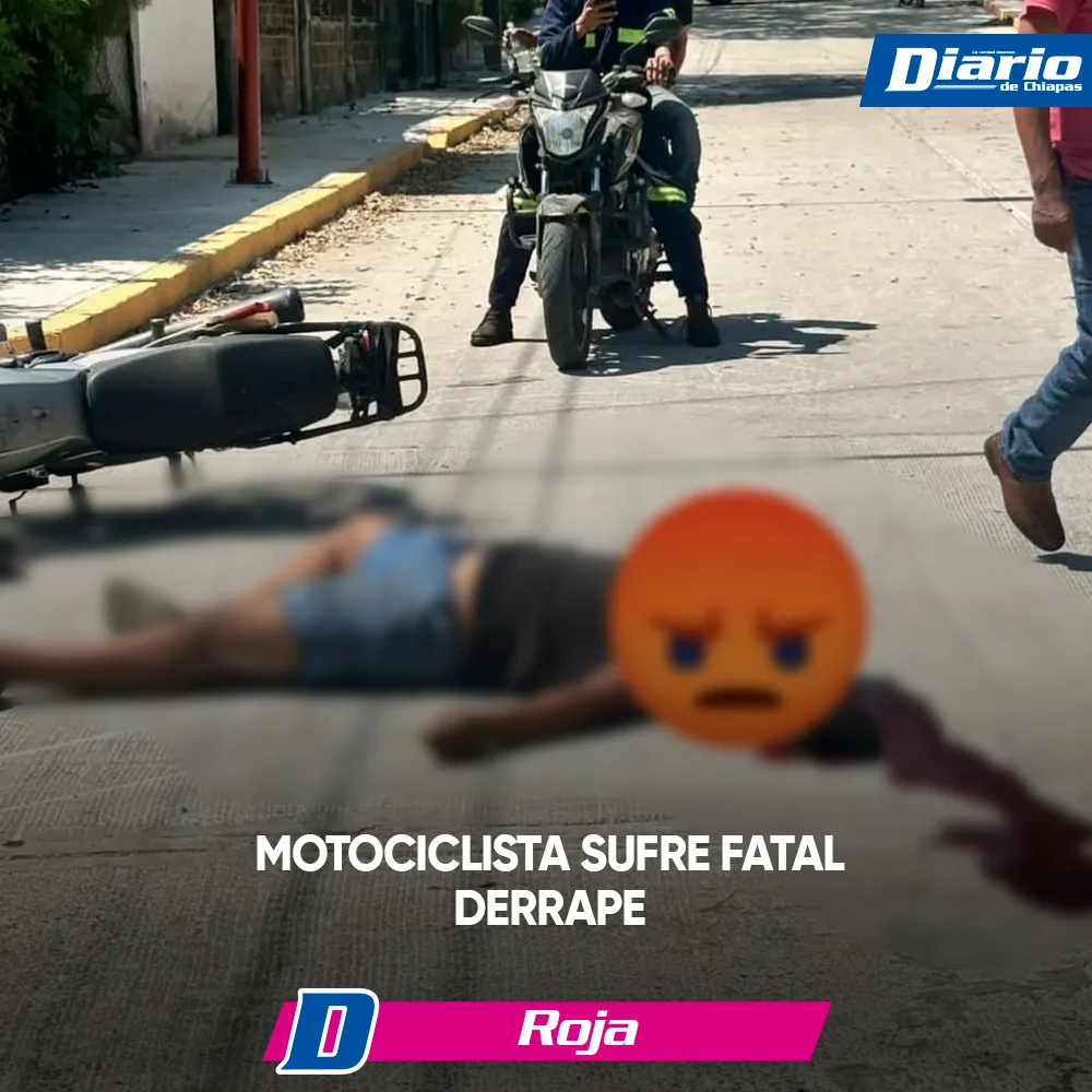 Motociclista sufre fatal derrape - Diario de Chiapas